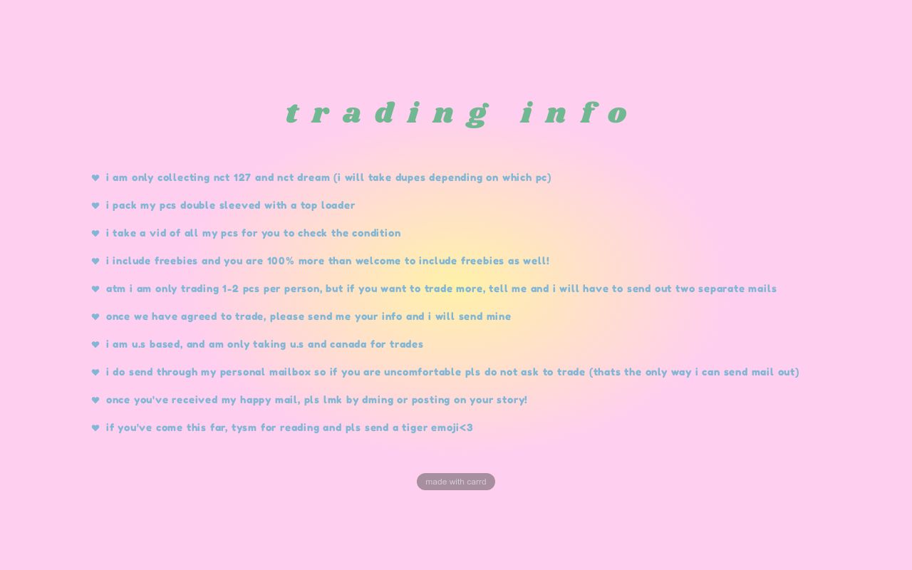 trading info